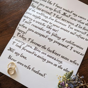 Personalised Wedding Day Letter to the Bride/groom - Etsy