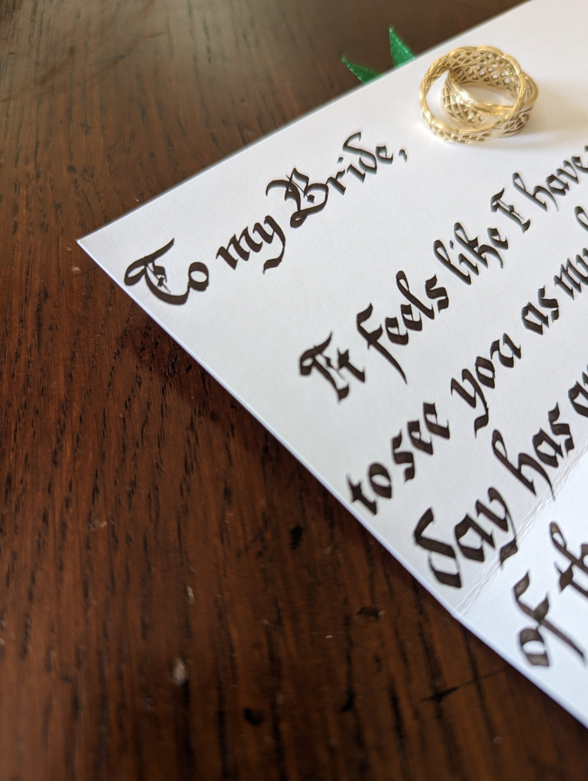 Personalised Wedding Day Letter to the Bride/groom - Etsy