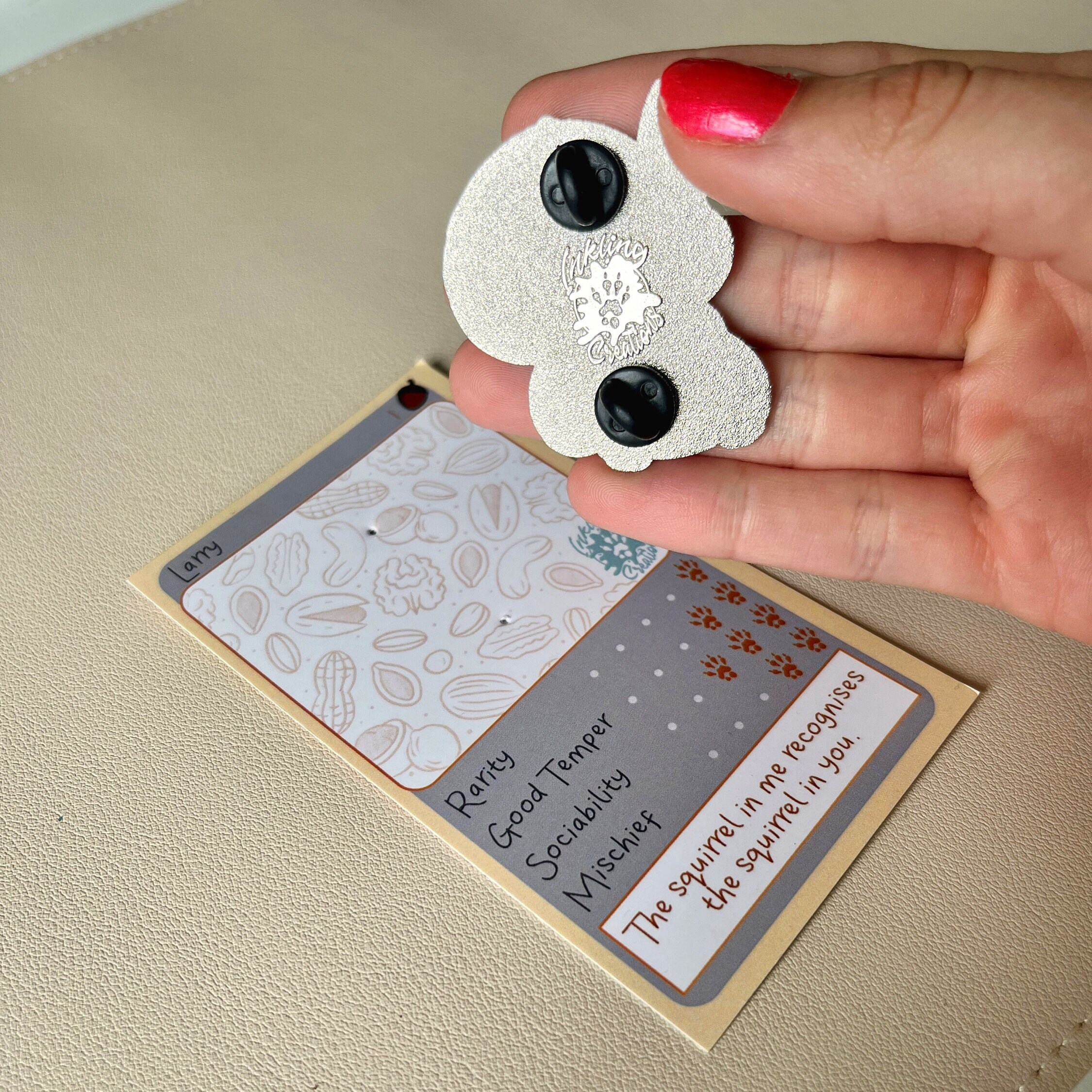 Larry the Squirrel Hard Enamel Pin Squirrel Pin Kawaii Cute Accessories ...