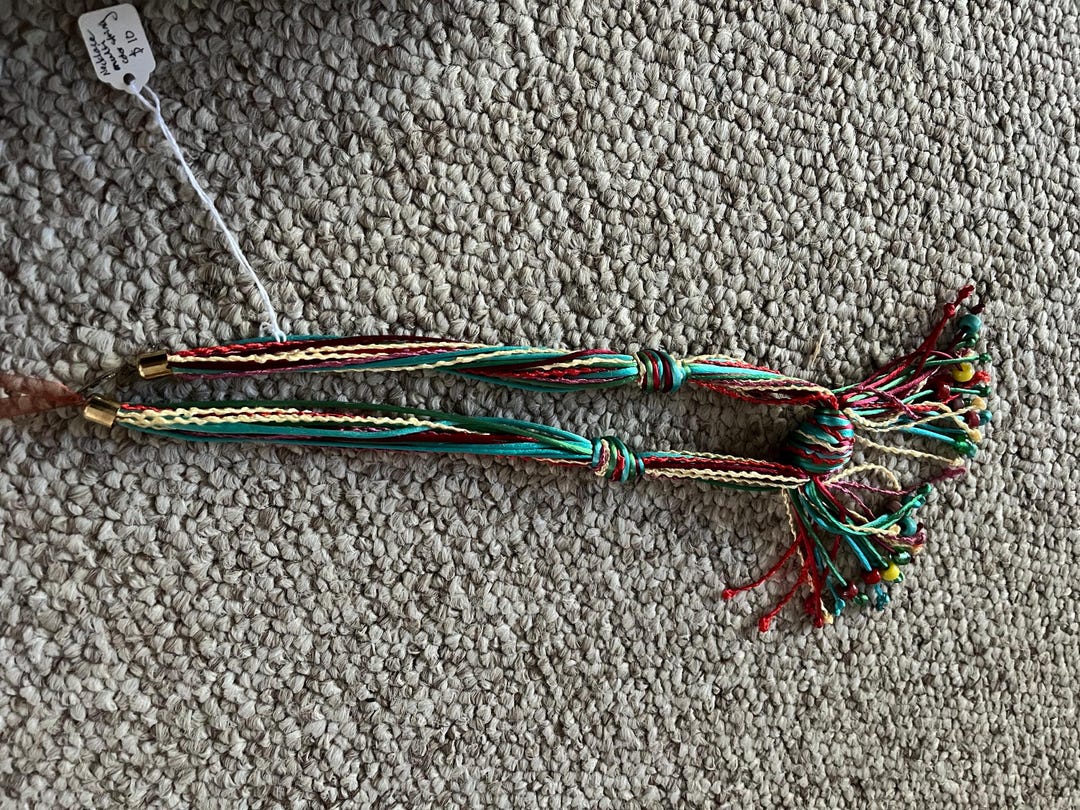 Multi Color Cord and Bead Necklace - Etsy