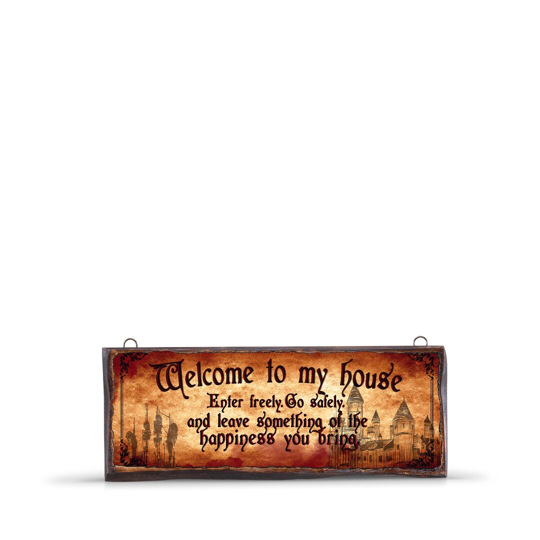 Welcome to My House - Bram Stoker - Dracula - Literary Gift - Wooden ...