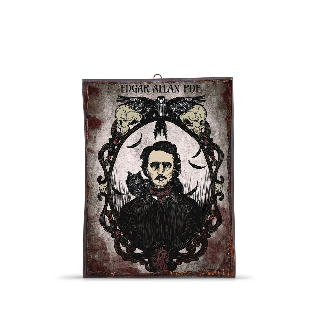 Edgar Allan Poe- Wall Hanging - Home Decor- Book Lover - Literary Gifts ...