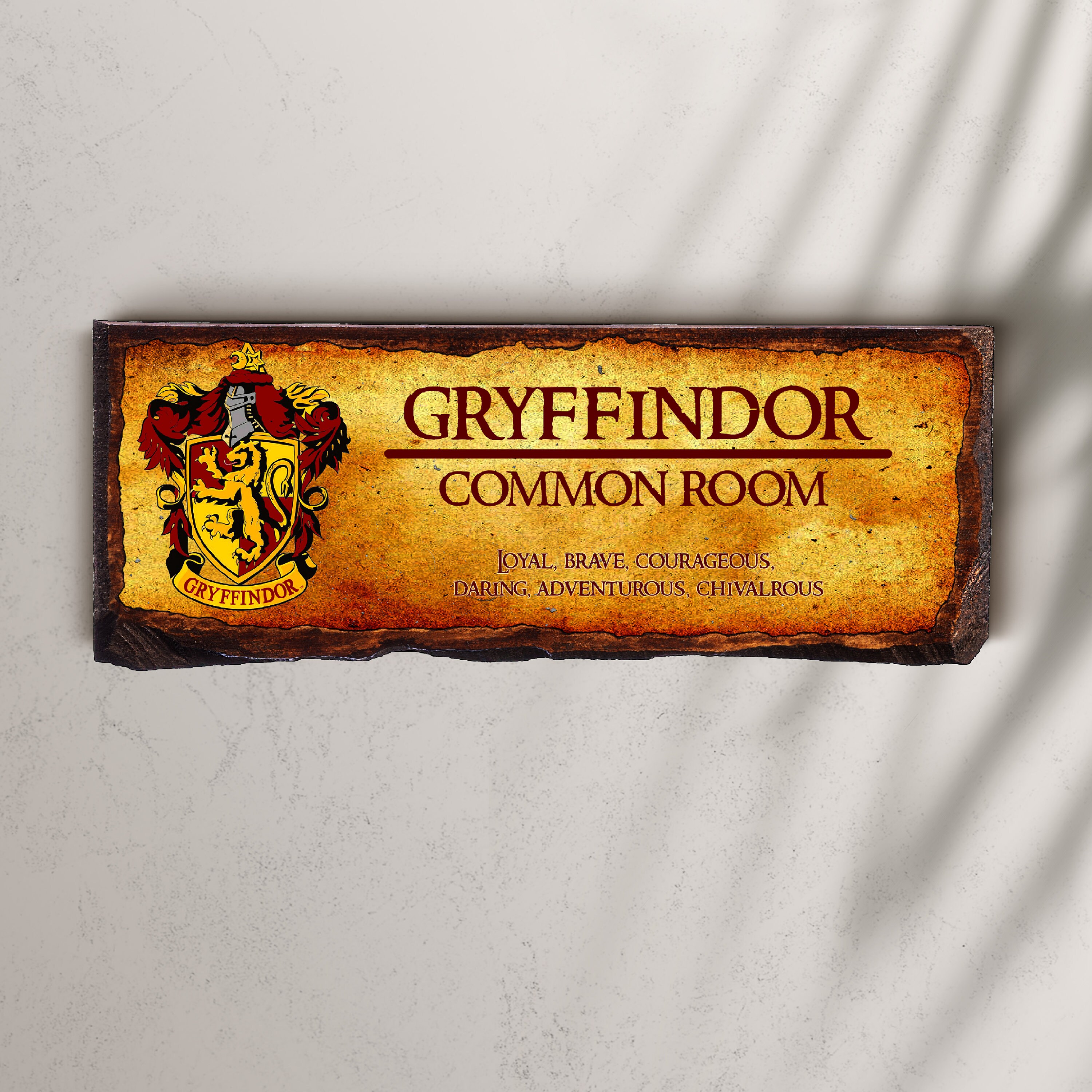 Hogwarts common rooms house Wooden signs Gryffindor | Etsy