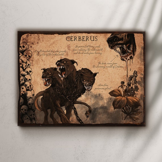 Cerberus Mythical Creatures Fantasy Beasts Wood Art Greek | Etsy