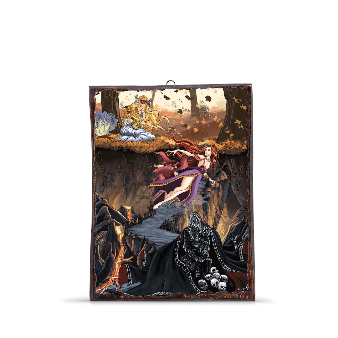 The Abduction of Persephone - Hades- Demeter- Wooden Frame- Greek ...