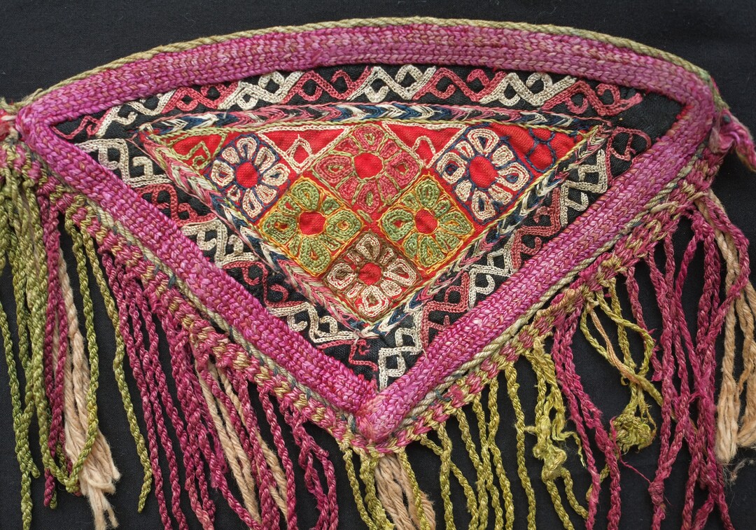 Chodor Turkmen Silk Embroidery Talismanic Amulet Hanging - Etsy