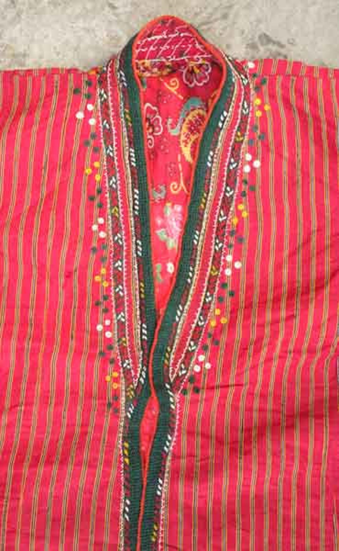 Red Silk Turkmen Chapan Robe for Men - Etsy