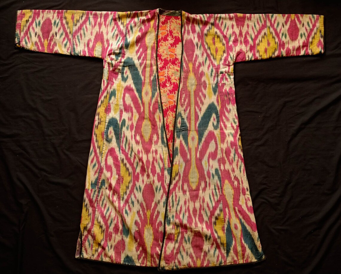 Silk Ikat Uzbek Chapan Robe - Etsy