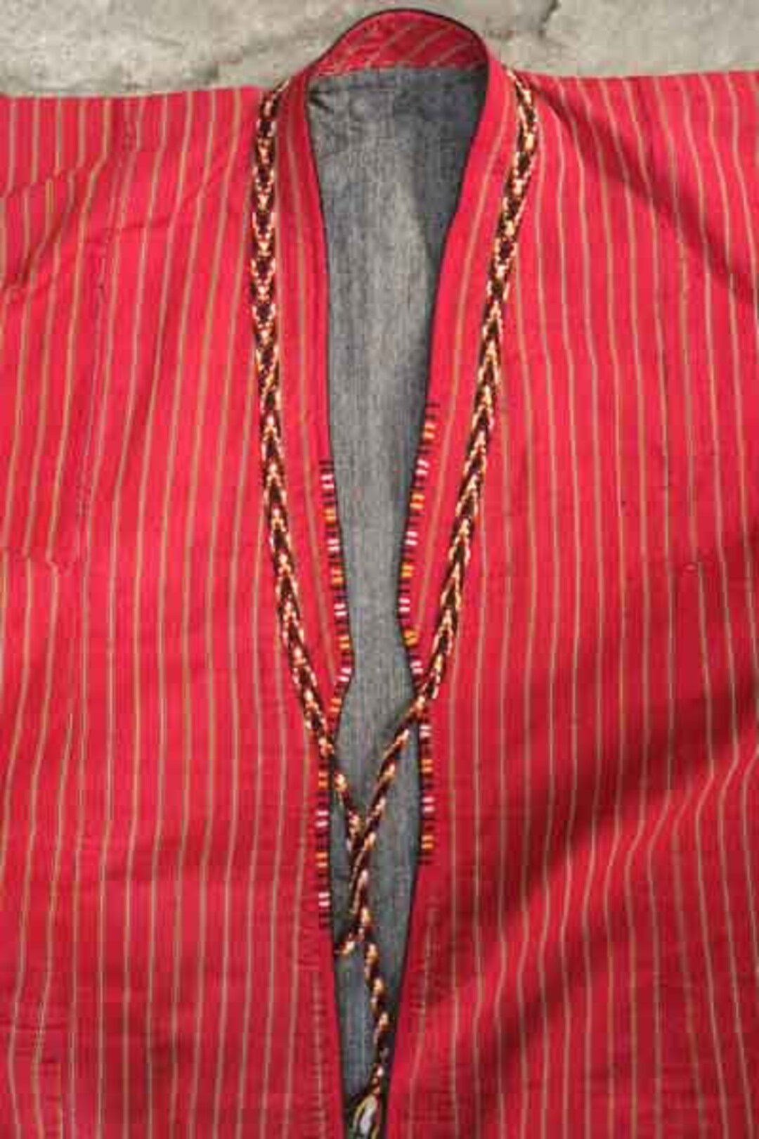 Red Silk Turkmen Chapan Robe for Men - Etsy