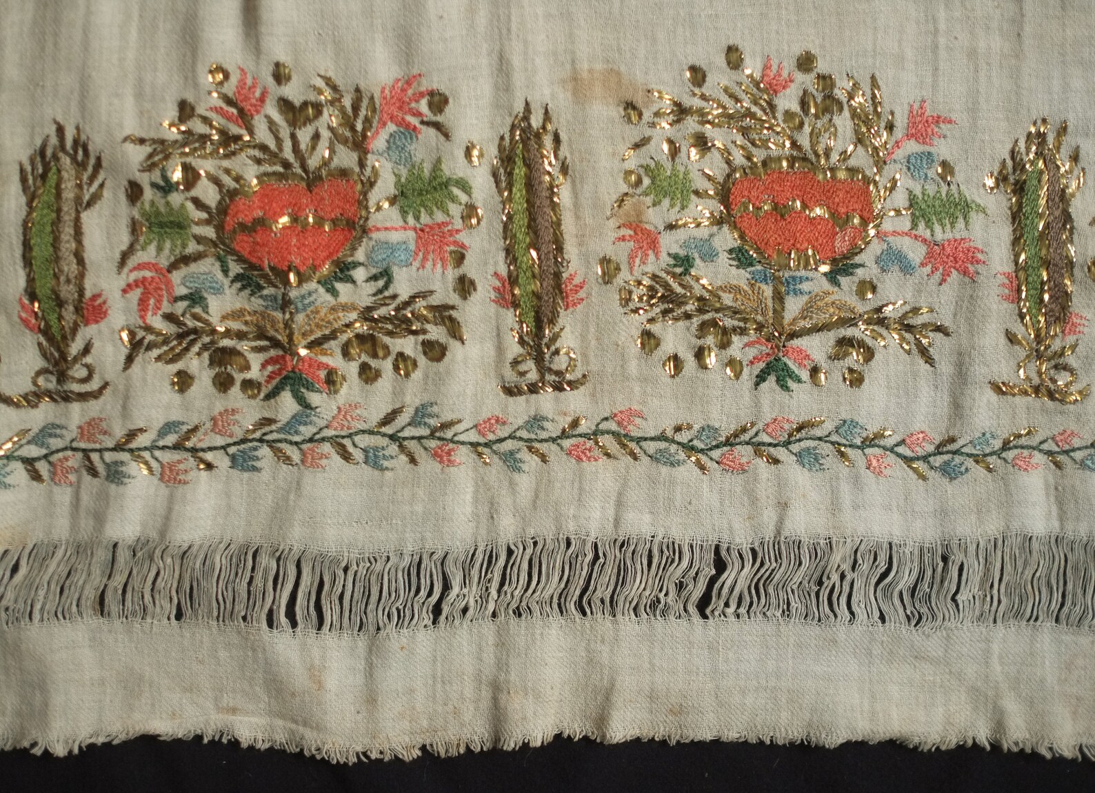 Ottoman Embroidered Hamam Towel With Loop Pile - Etsy