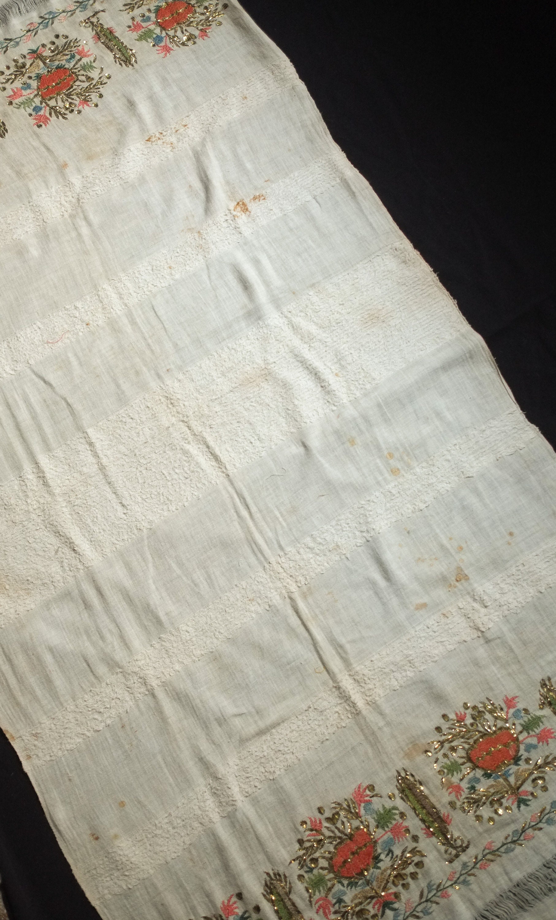 Ottoman Embroidered Hamam Towel With Loop Pile - Etsy