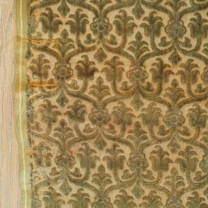 Antique French or Italian Green Velvet Panel - Etsy
