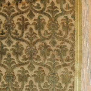 Antique French or Italian Green Velvet Panel - Etsy