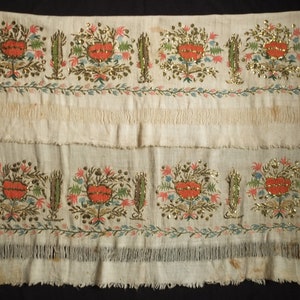 Ottoman Embroidered Hamam Towel With Loop Pile - Etsy