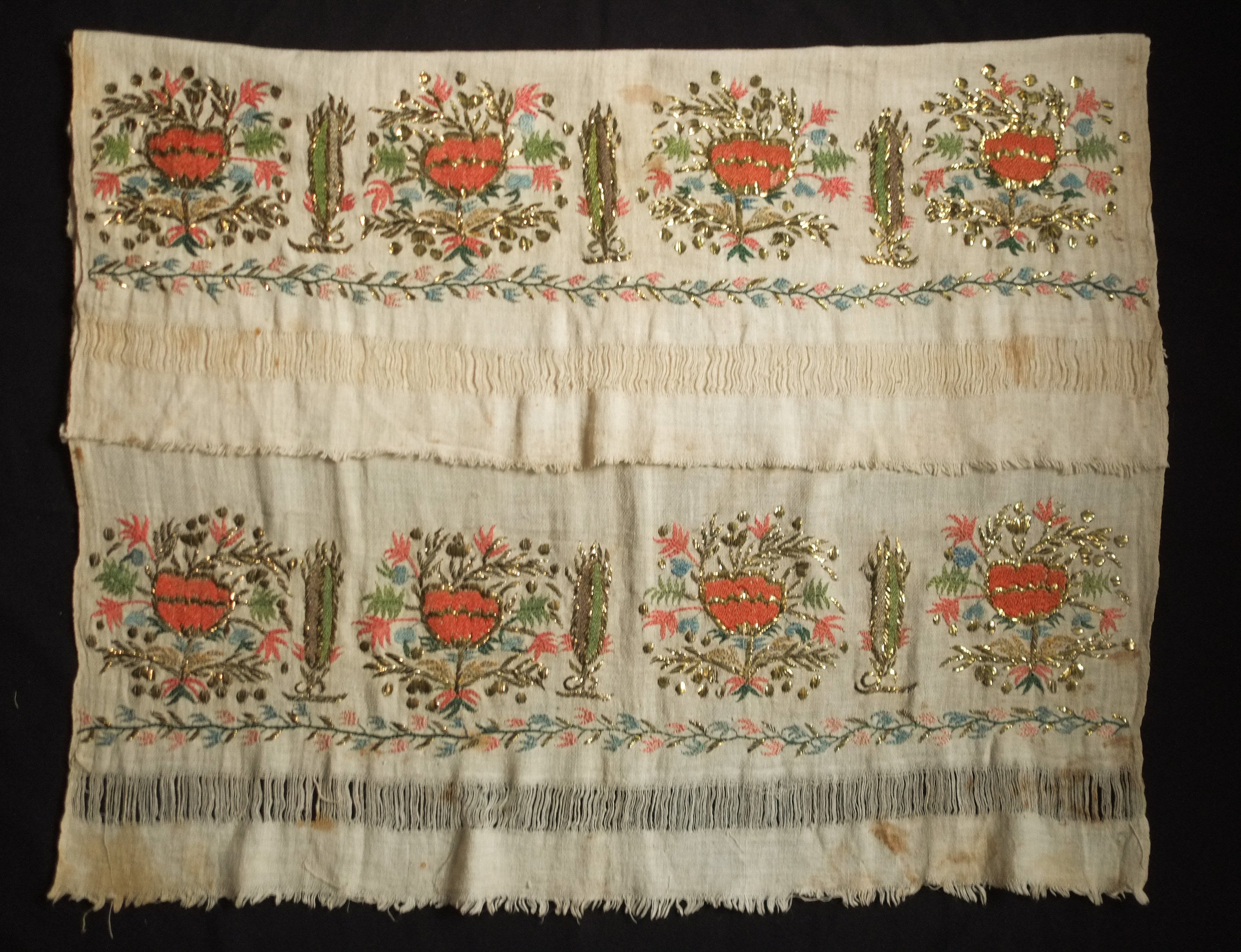 Ottoman Embroidered Hamam Towel With Loop Pile - Etsy