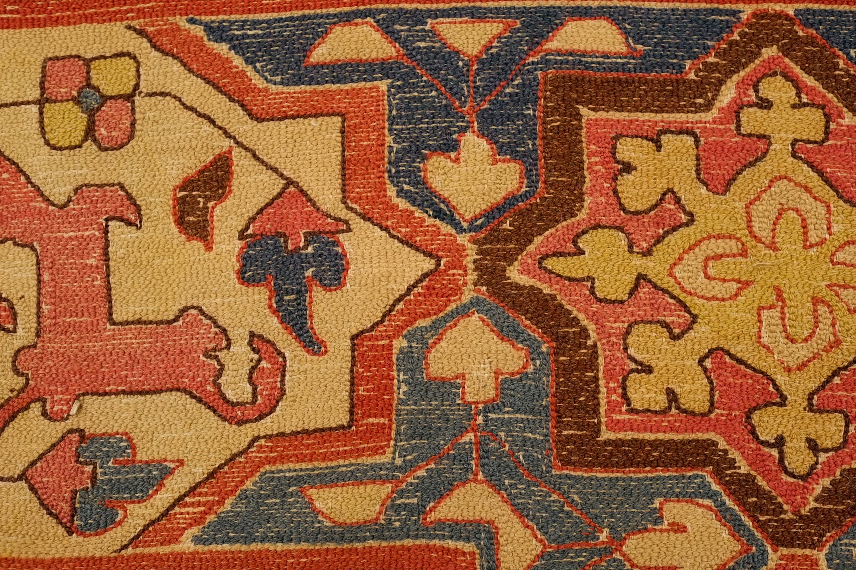 Tefzet Eurpean Hook Rug in Transylvanian Design - Etsy