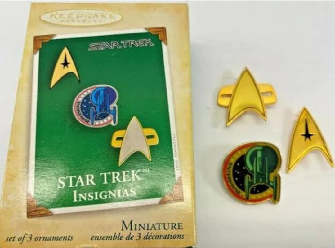 Hallmark Keepsake Ornament Star Trek Miniature Insignia's - NEW in Box ...