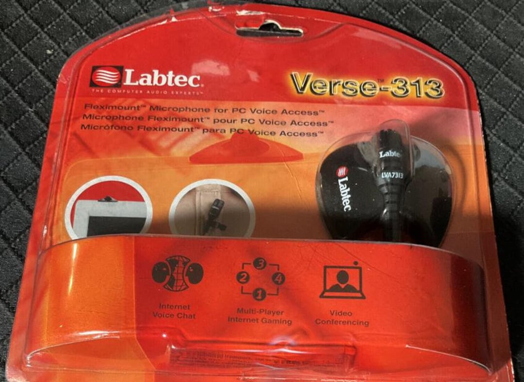Labtec Verse-313 Microphone Internet Voice Chat Internet Gaming Video ...