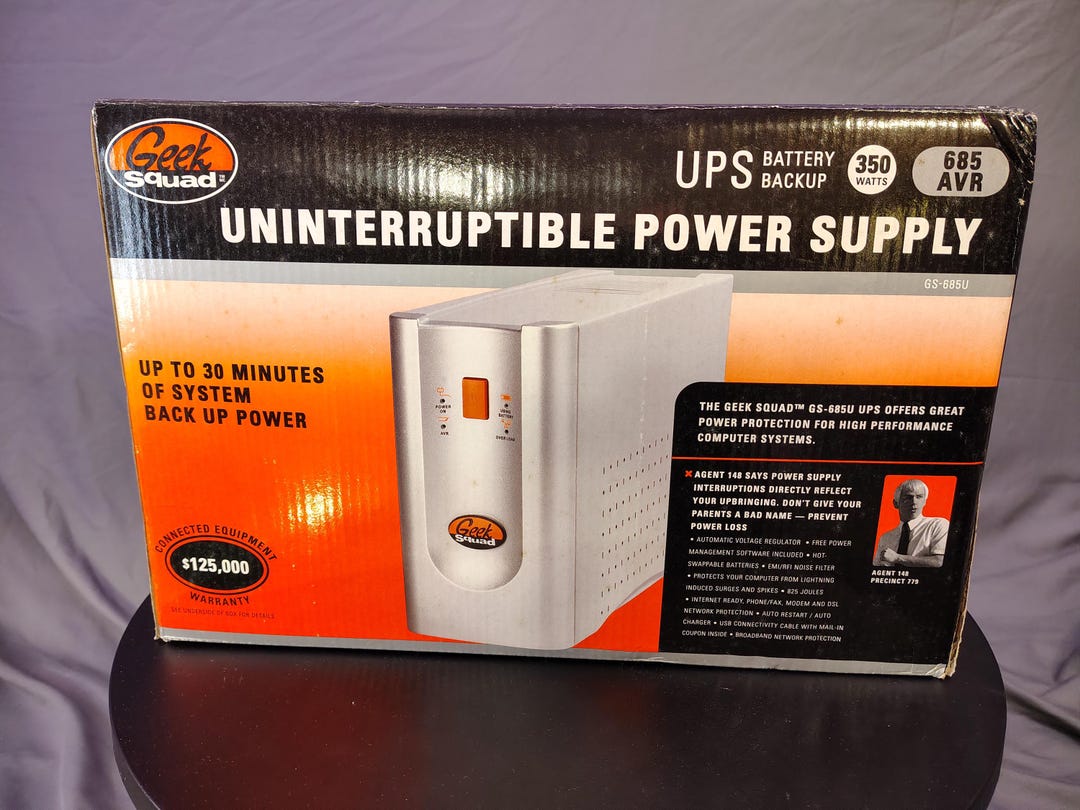 Geek Squad Uninterruptible Power Supply 685VA UPS Battery Backup System ...