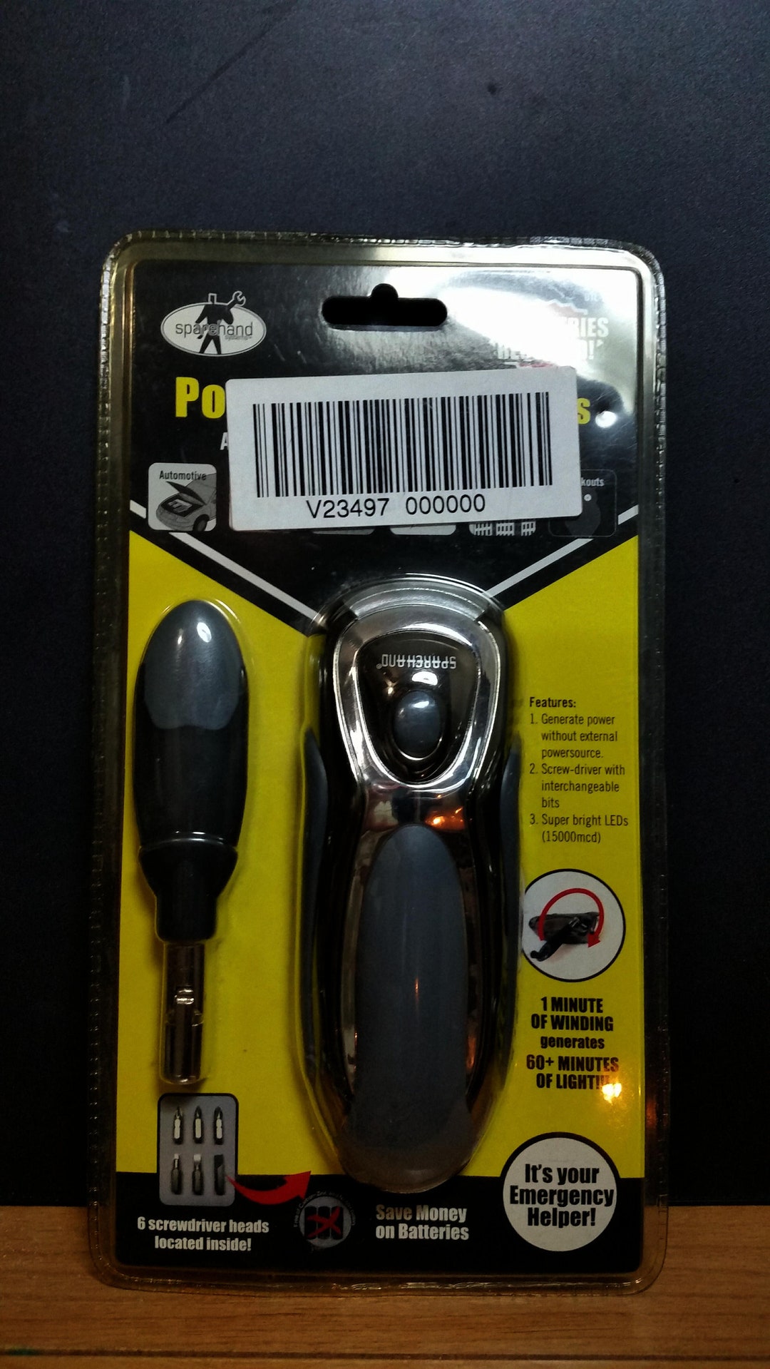 Sparehand UTL-200 Windup Winding Charge Light and Screw Driver With ...
