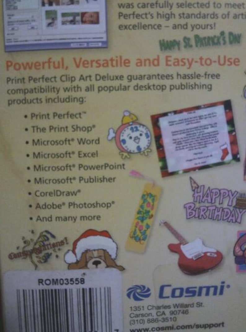 The Cosmi Clip Art Deluxe is a DVD Set With Bonus Advanced Photo Editor and Greenstreet 25,000 ...
