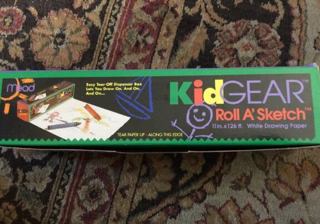 1993 Mead Kid Gear Roll A Sketch 11 Inch X 126 Feet White Drawing Paper ...