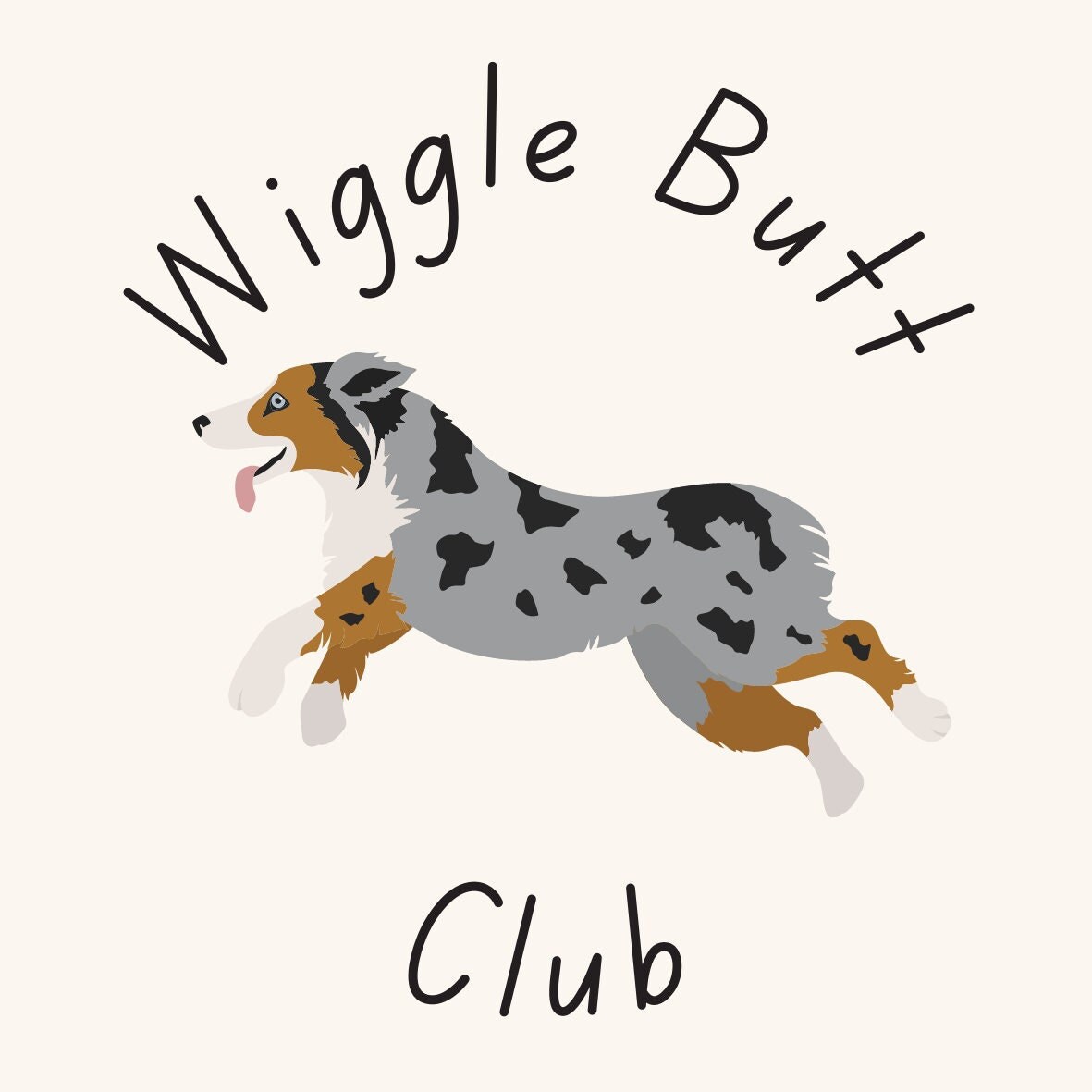Aussie Wiggle Butt Club Sticker Etsy