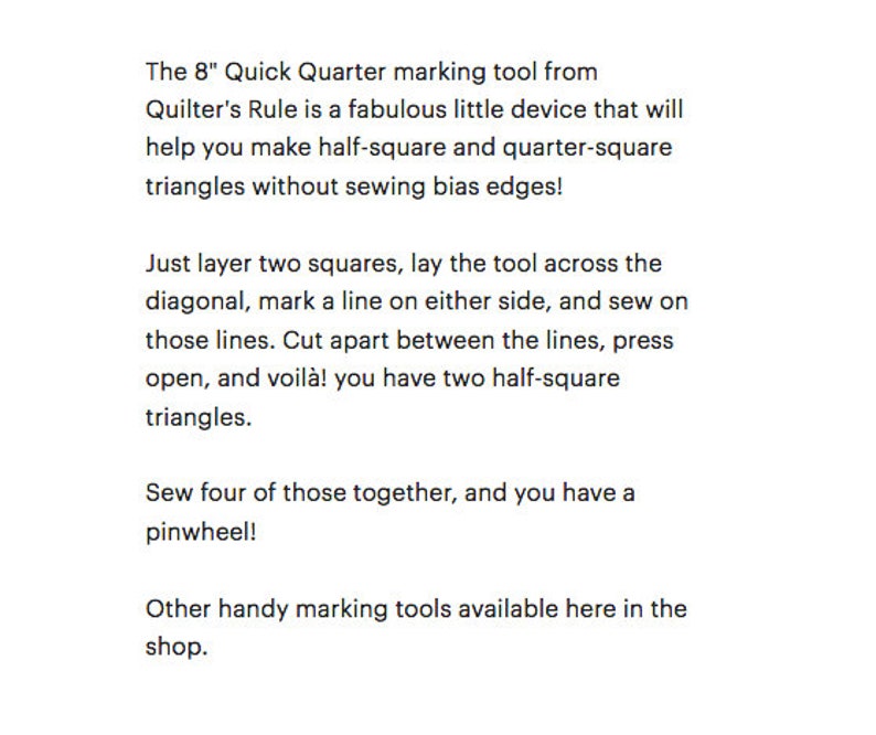 8" Quick Quarter Marking Tool for Half-square Triangles - Etsy