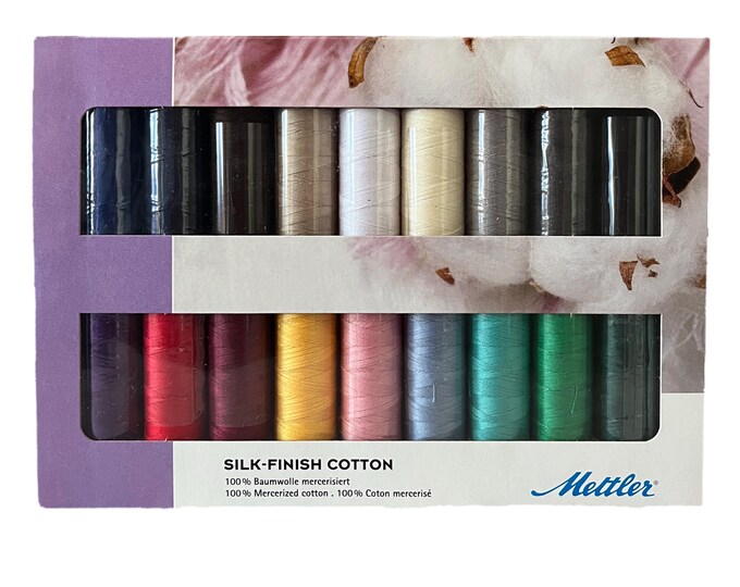 Silk Finish 50 Wt Thread, Collection of 18 Colors - Etsy