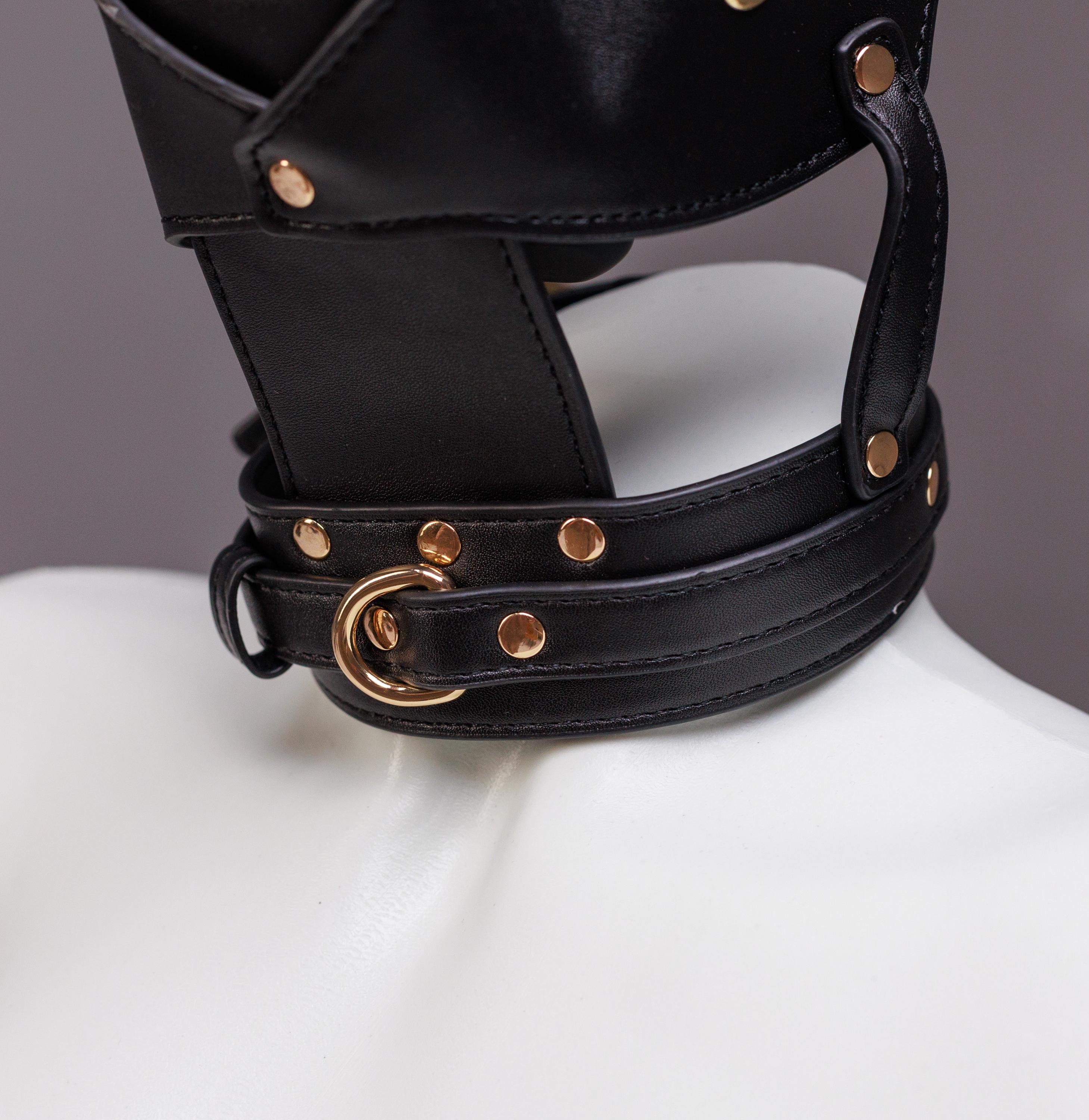 Adult Face Mask, Bondage Mask, Head Harness, Fetish Mask, Leather ...