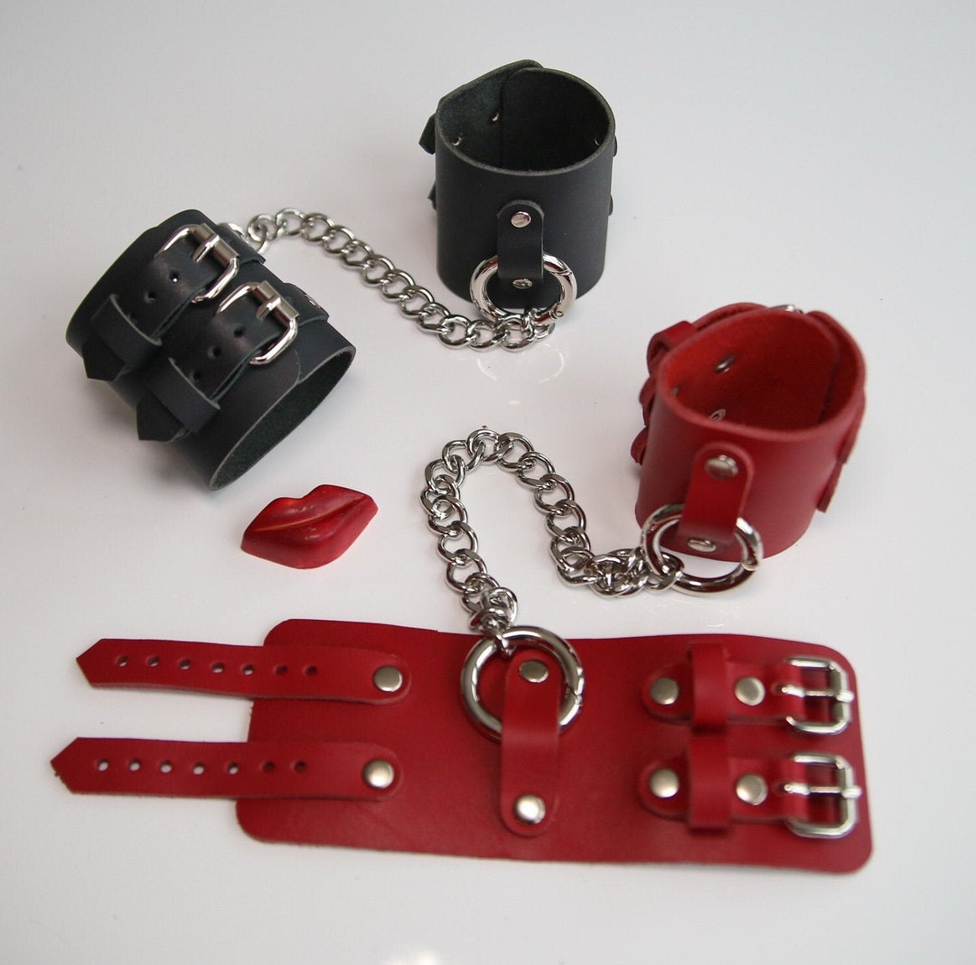 Leather Handcuff, Leather Cuffs for Women, Wrist Cuffs Leather, Bondage ...