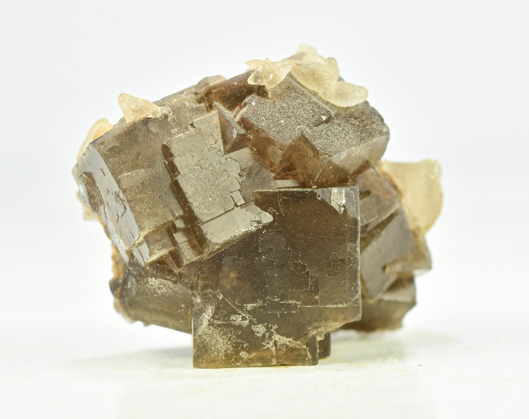 35 Gram Very Beautiful Grey Color Cubic Fluorite Specimen With - Etsy