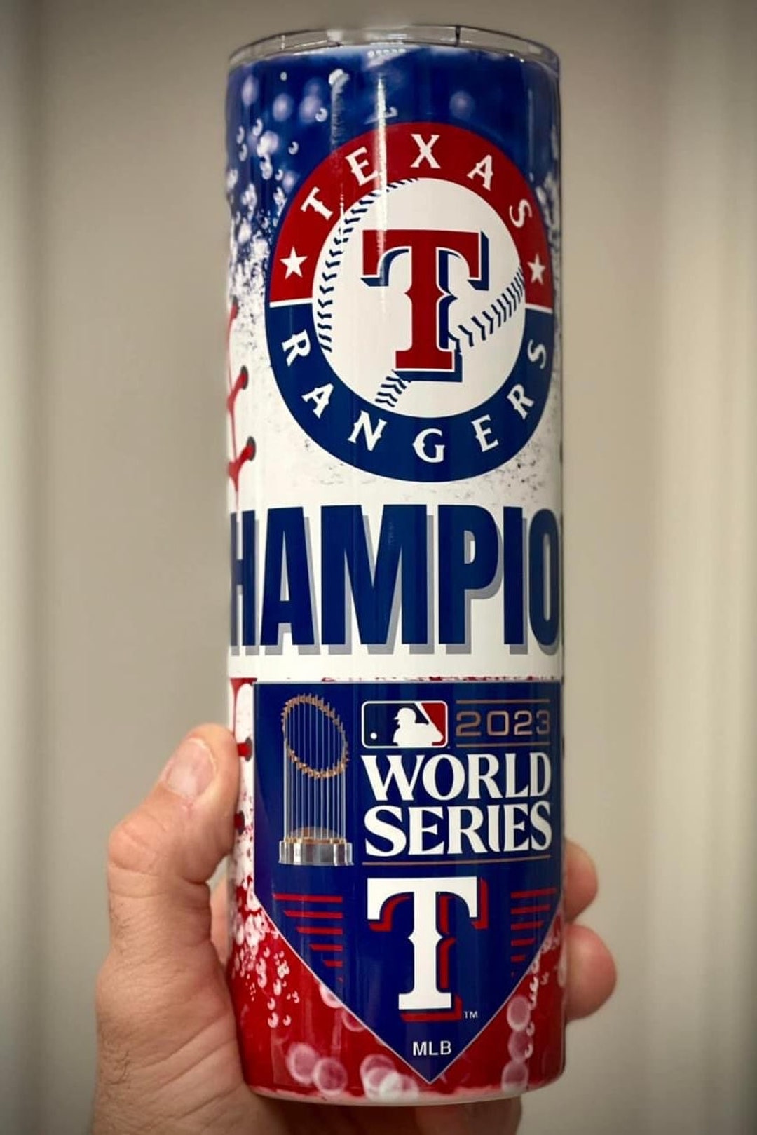 Texas Rangers World Series Champions Tumblers- 30 Oz and 20 Oz Sizes ...