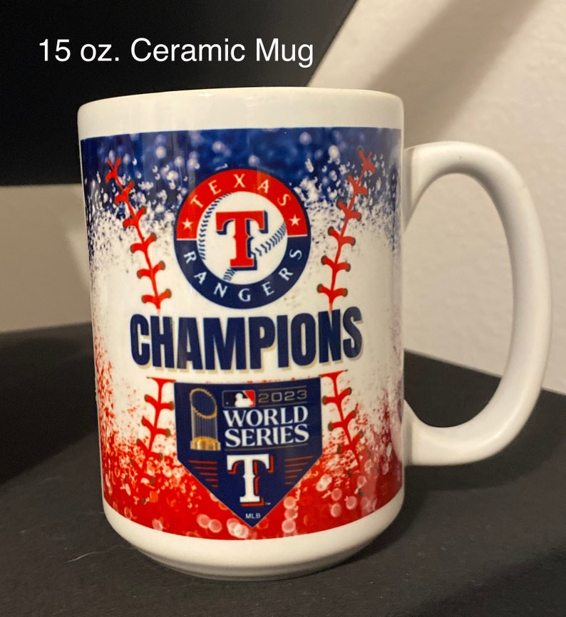 Custom Texas Rangers World Series Champions 15 Oz. Ceramic Mug - Etsy
