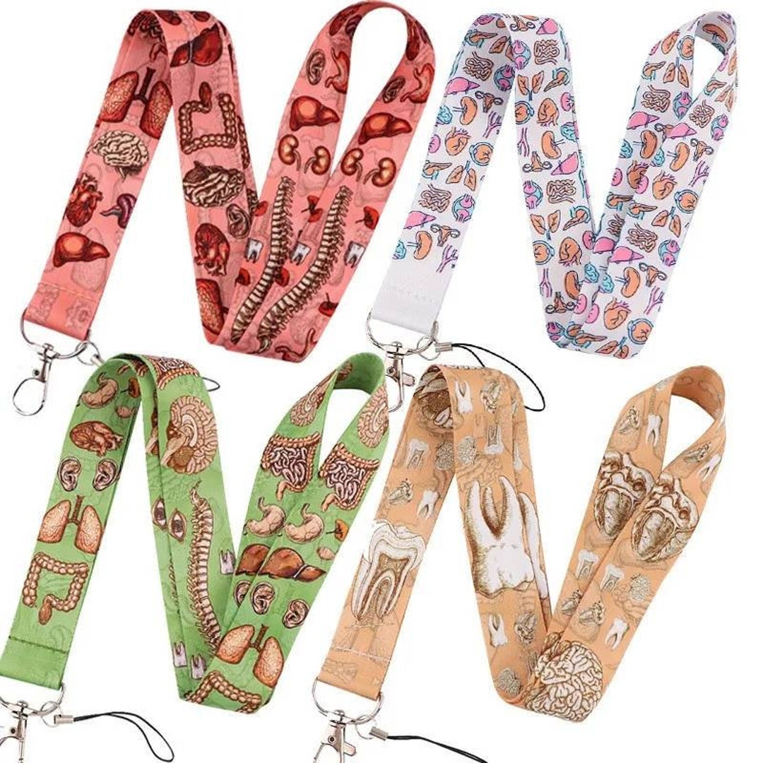 Colorful Human Anatomy Lanyard, Gift for Nurse, Paramedic, Doctor ...