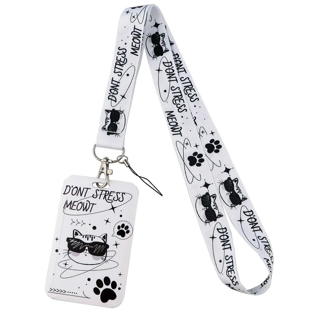 Funny Cat Lanyard With Matching ID Card Holder Gift for Her - Etsy