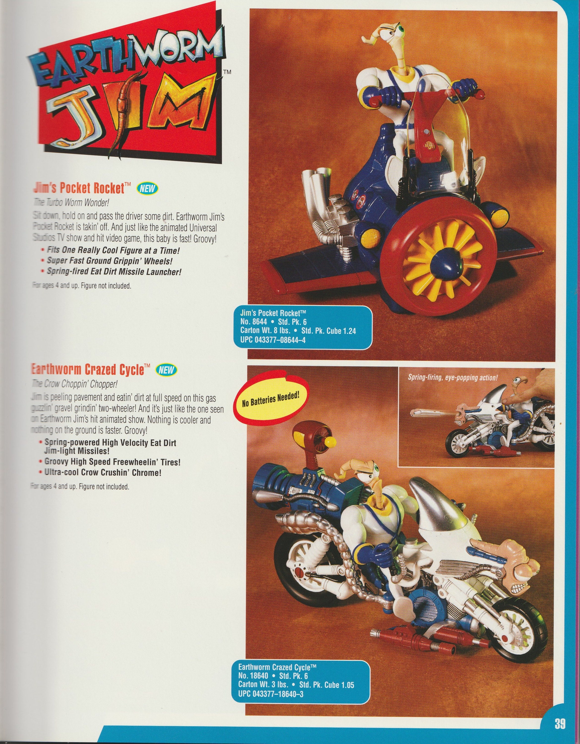 1996 Playmates Toy Catalogue: Earthworm Jim - Etsy