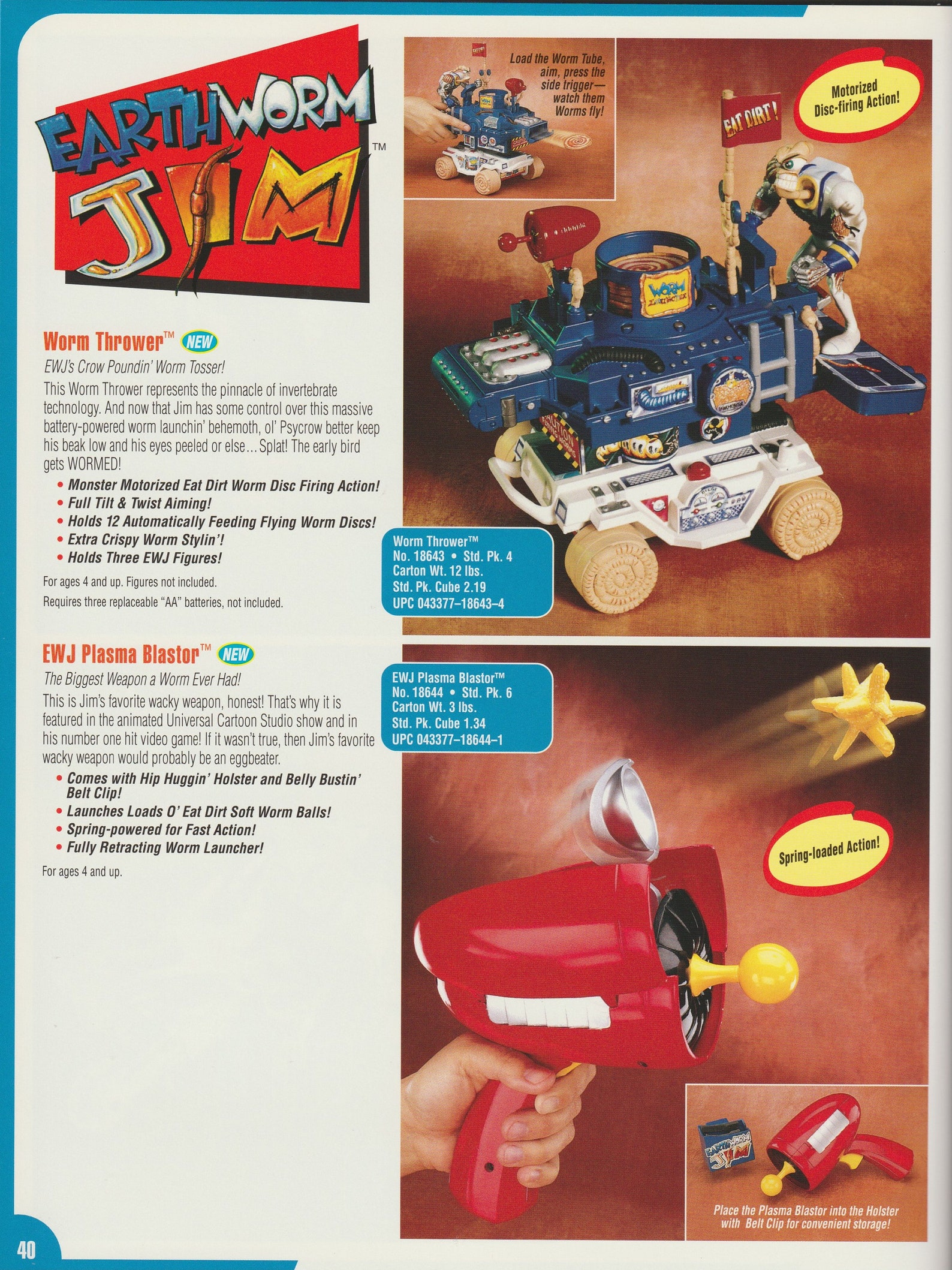 1996 Playmates Toy Catalogue: Earthworm Jim - Etsy