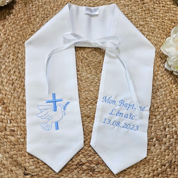 Putting A Catholic Baby Baptism Stole Nancy Creations Baptism Stoles