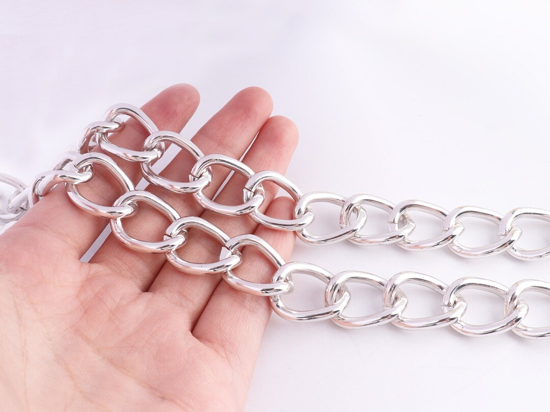 Bag Chain White Silver Chain Purse Strap Chain Cable Chains Thick ...