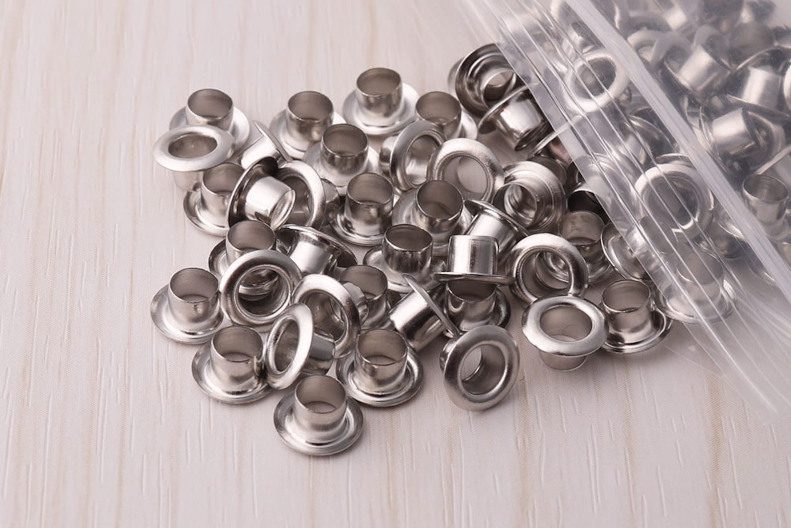 100pcs Metal Eyelets Grommets 6mm 7mm 9mm Silver Eyelet Brass - Etsy
