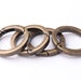 6pcs Antique Brass Spring Gate Rings 35mm Spring Ring Clasp Spring O ...