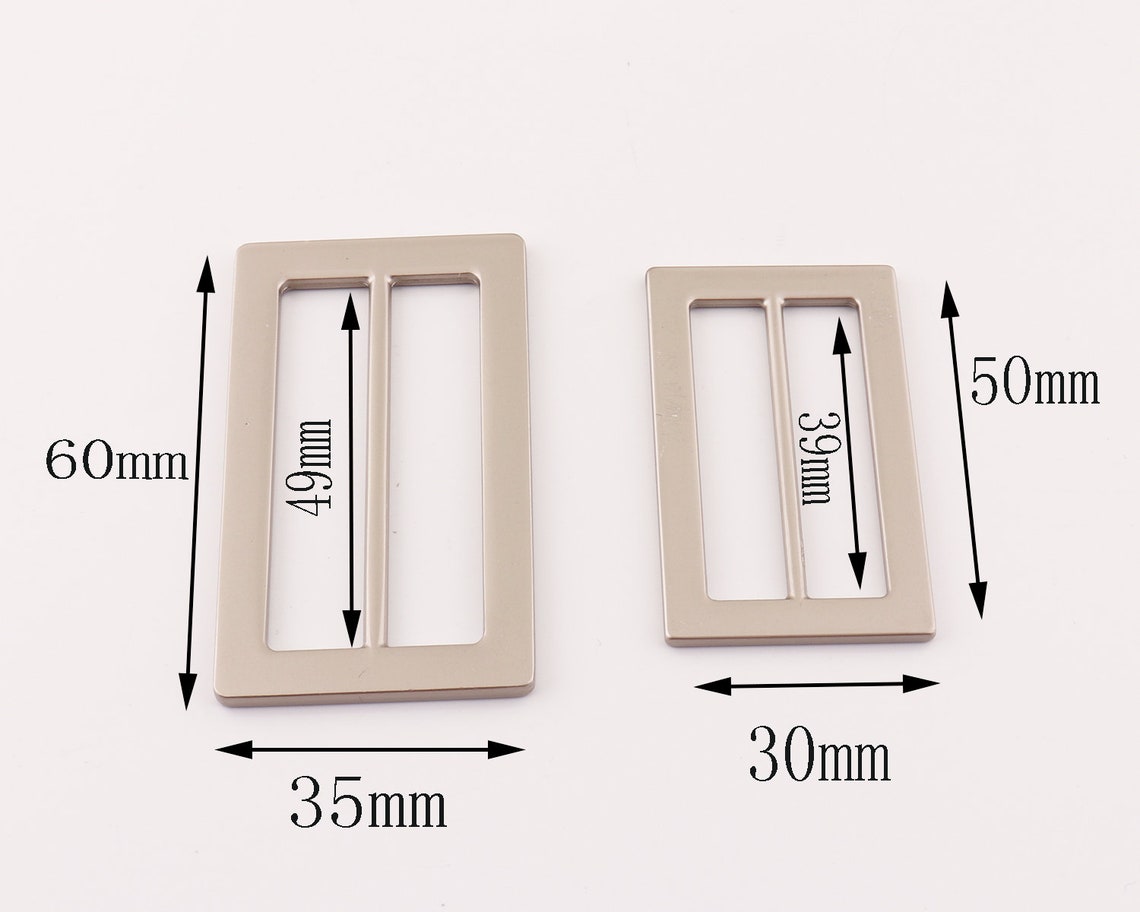 Matte Silver Adjustable Slide Buckle Suspender Strap Adjuster Slide ...