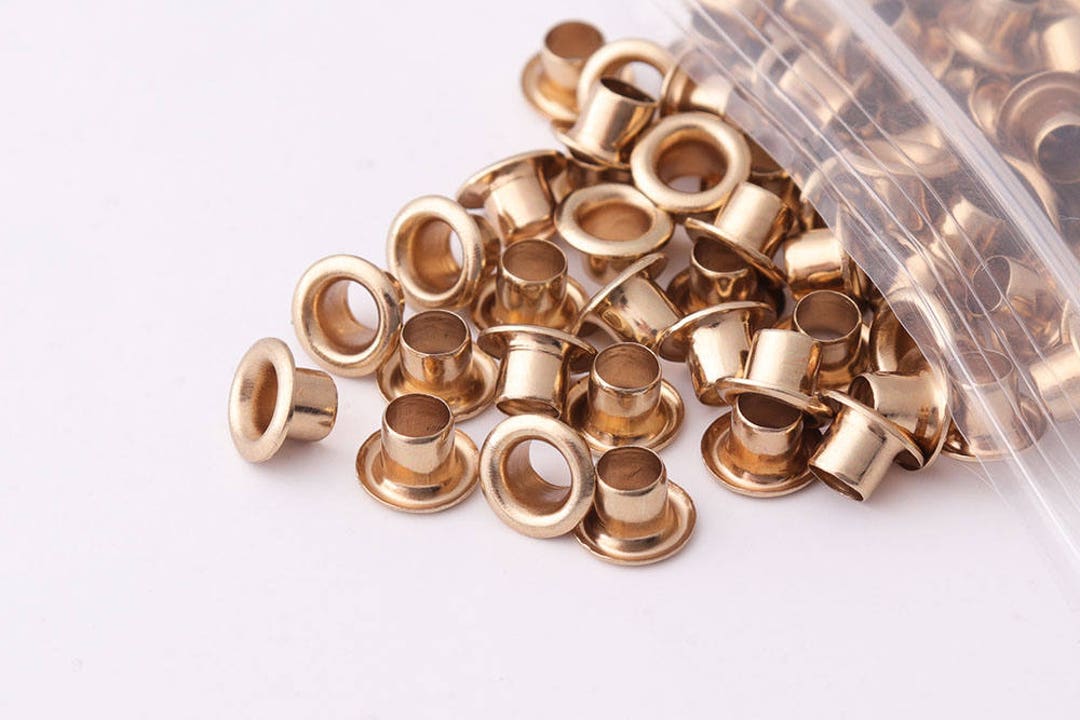 100pcs Eyelets Grommets 7mm*3mm*4mm(od * ID * Height) Light Rose Gold ...