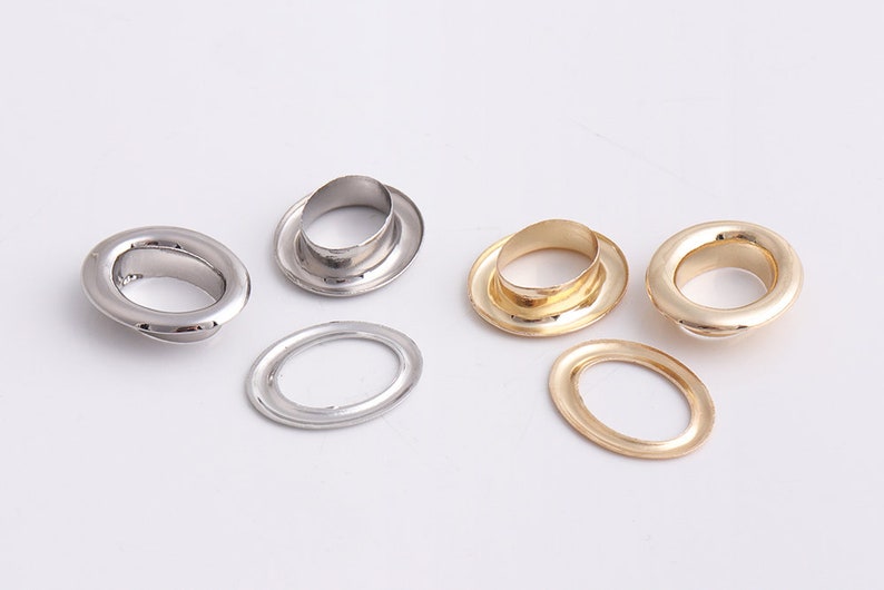 20set Silver Gold Grommets Eyelets With Washers Oval Eyelets | Etsy
