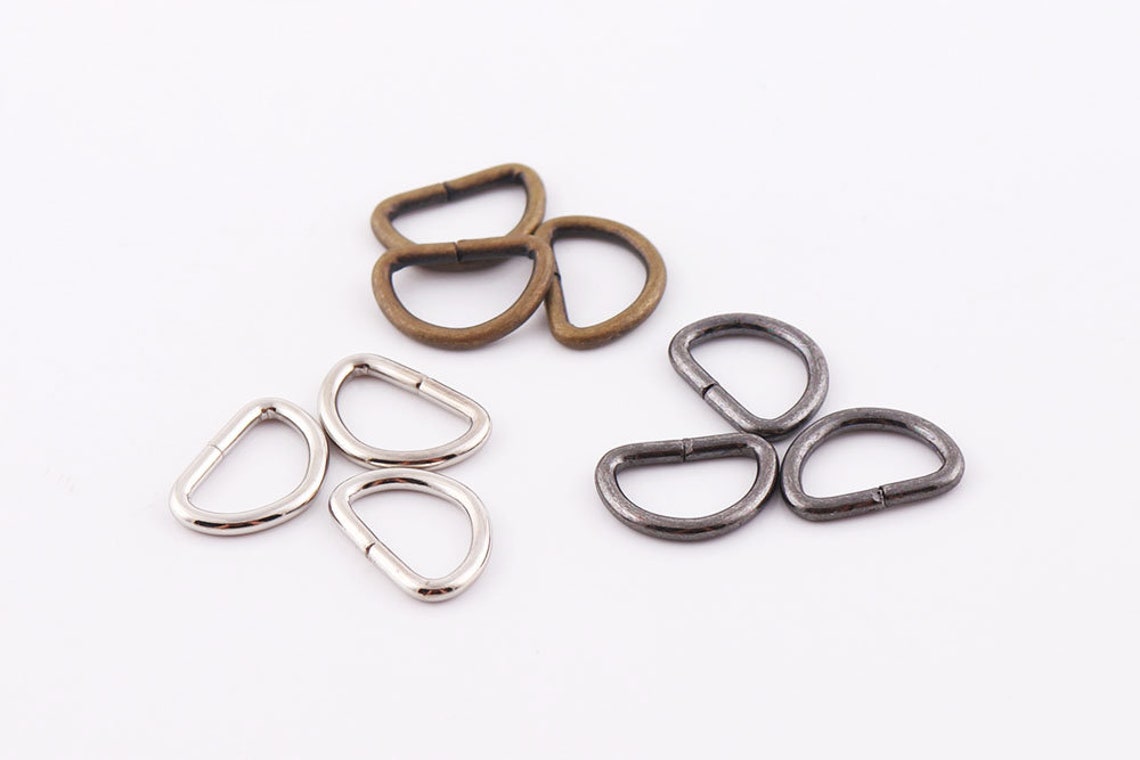 50pcs D Rings 3/8"(10mm) Small D Rings Buckles Metal D-rings Jump Ring ...