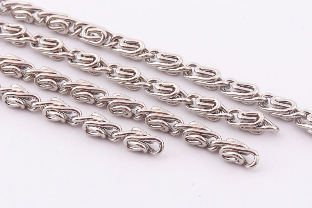 Twisted Chains 4mm(w) Silver Chain Bulk Chain Twist Chain Jewelry ...