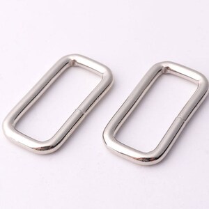 10pcs Rectangle Rings 1"inch Rectangular Buckles Purse Ring Strap ...