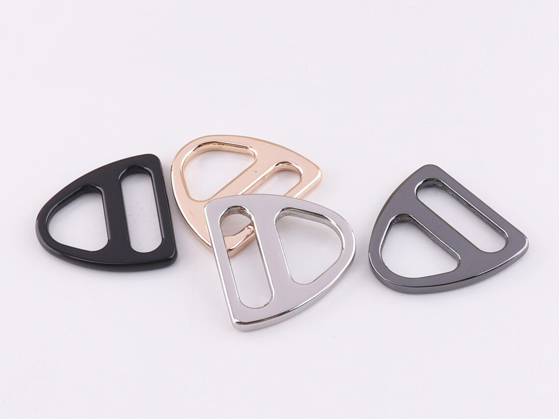 Strap Slide Buckle Mini Triangle Double Rings Slot and Hole - Etsy