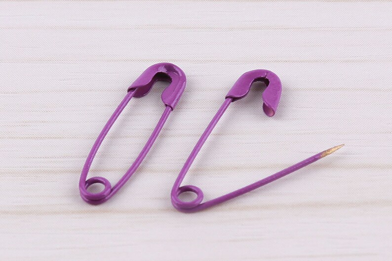 200pcs Purple Safety Pins 19mm Safety Pin Brooch Pin Small Pin | Etsy